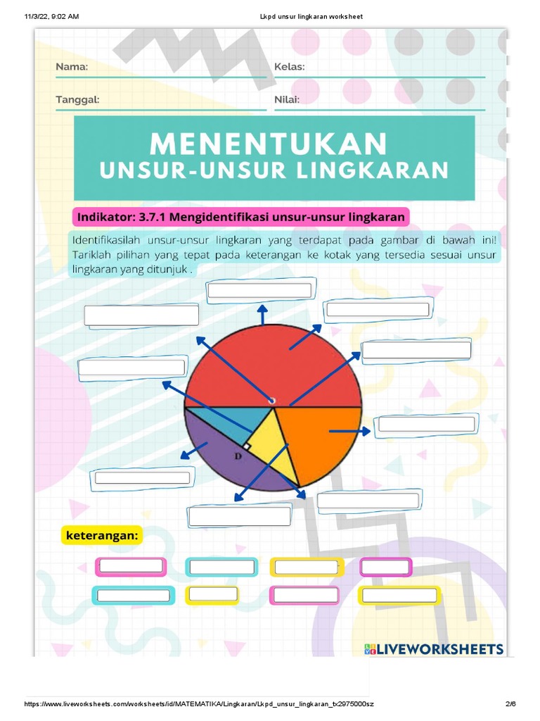LKPD Unsur Lingkaran Worksheet | PDF