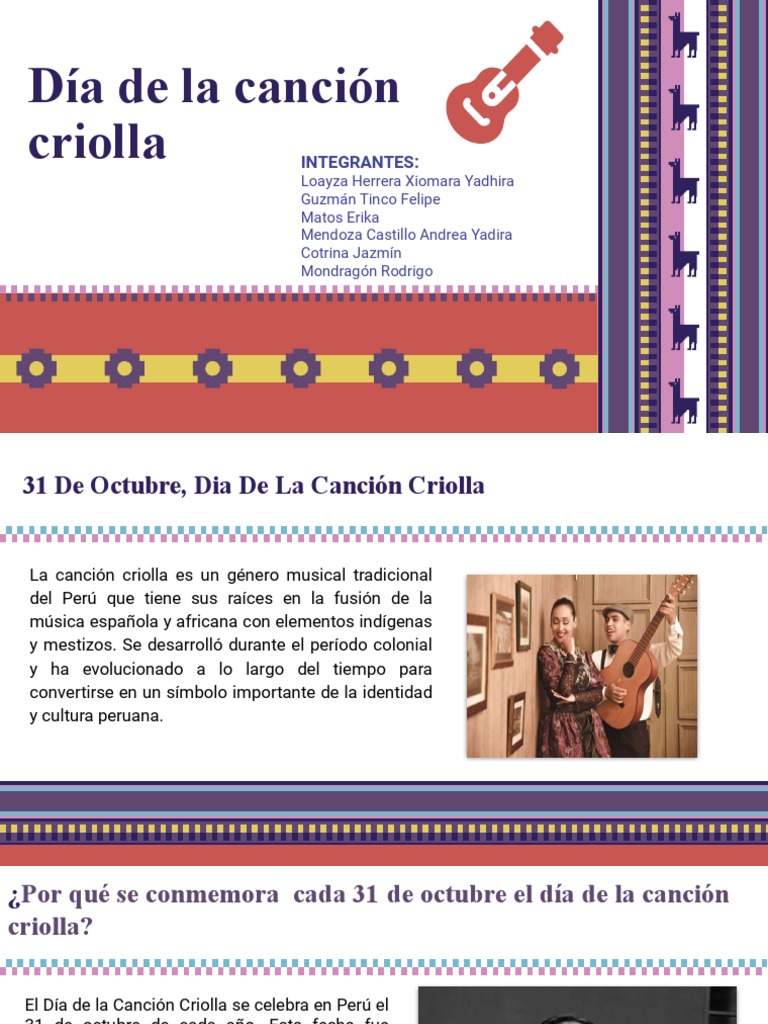 Dia de La Cancion Criolla | PDF