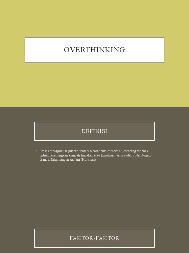 Mengatasi Overthinking Secara Efektif | PDF