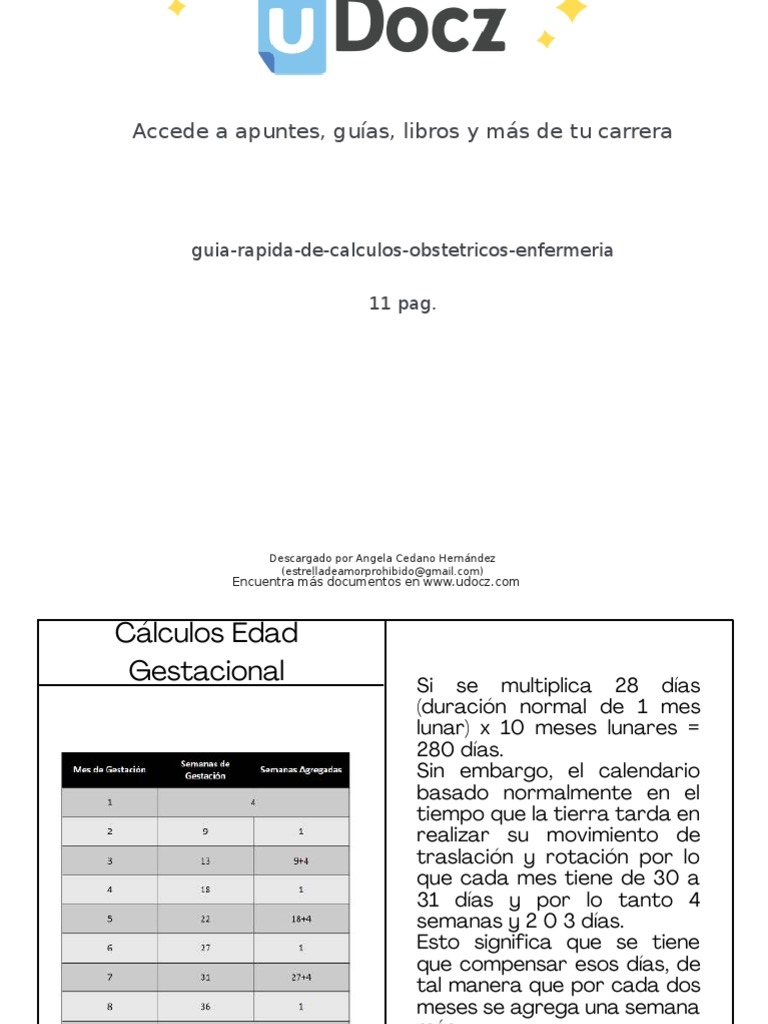 Guia Rapida de Calculos Obstetricos Enfermeria 326582 Downloable ...