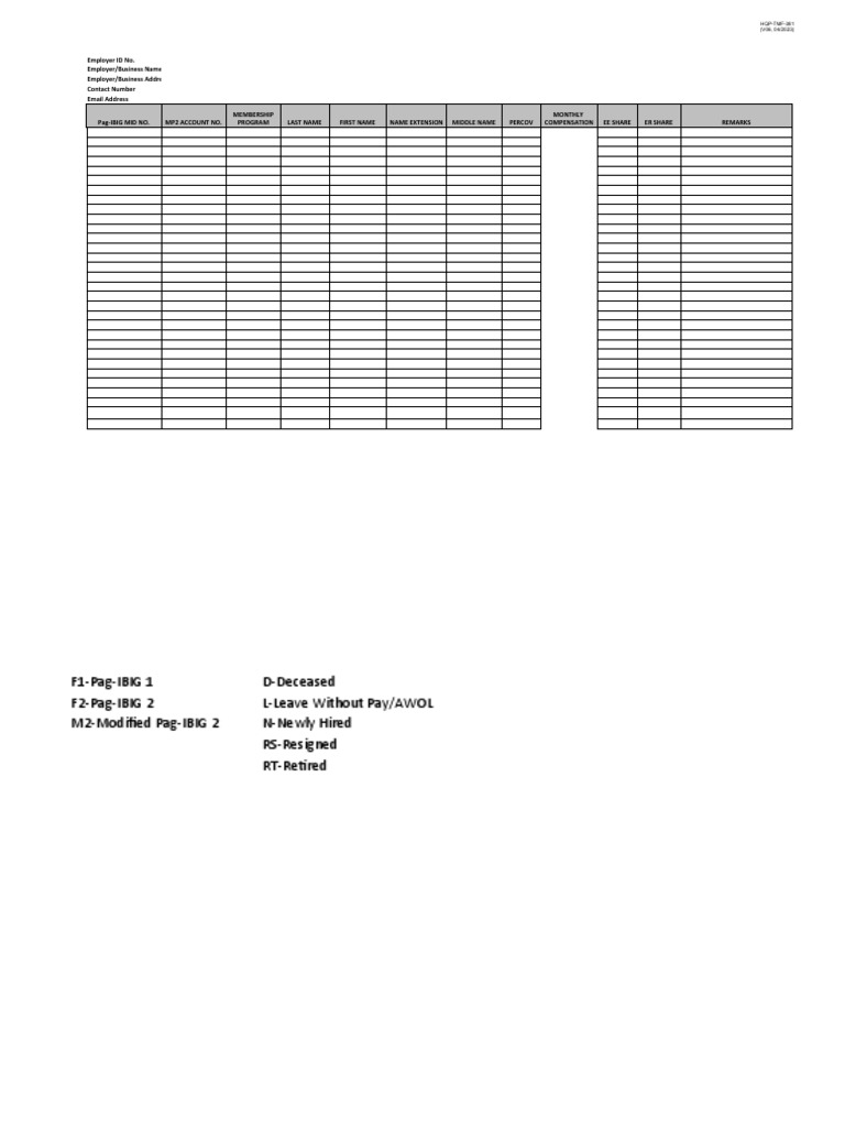 TMF381 - MembershipSavingsRemittanceForm - V06 | PDF