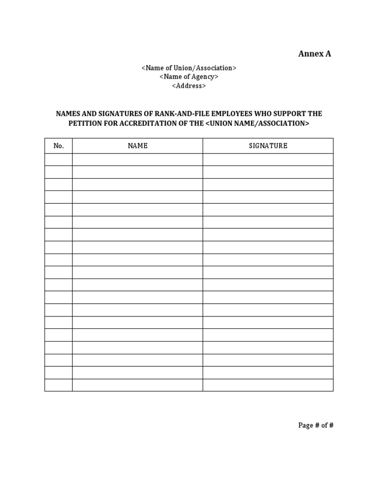 2 Support Signature Sheet Annex A | PDF | Business | Technology ...
