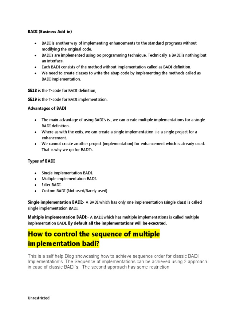 Badi Interview Questions | PDF