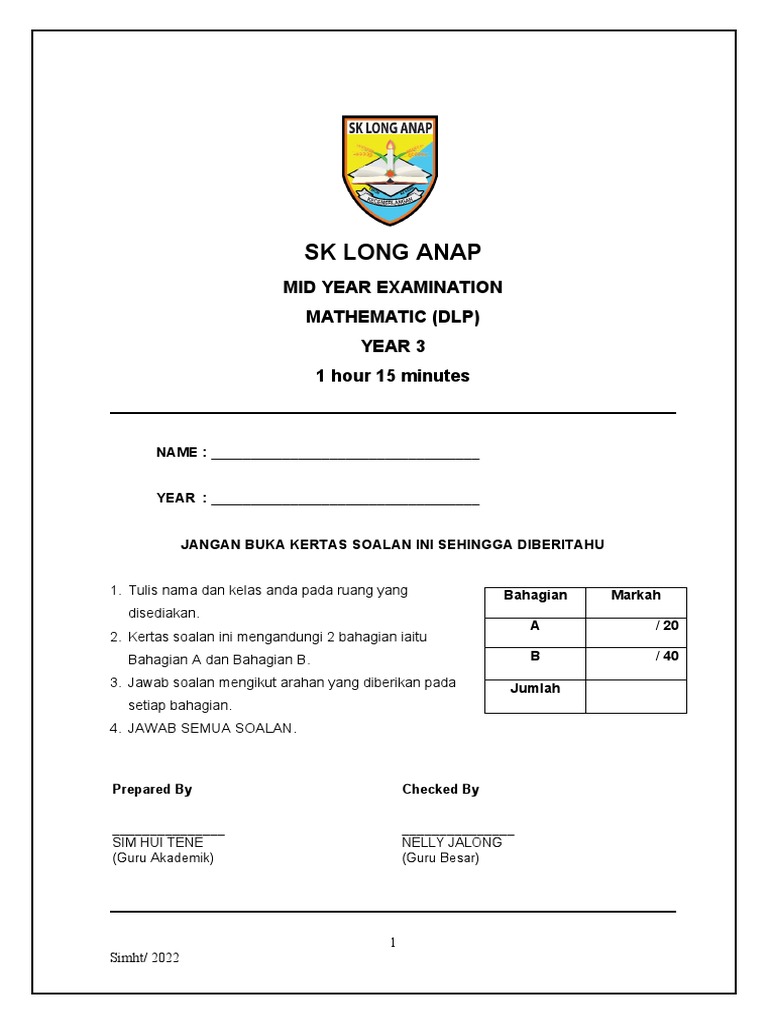 Exam Sejarah Tahun 4 | PDF