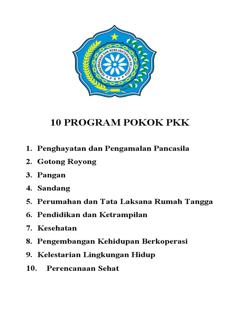 10 Program Pokok PKK | PDF