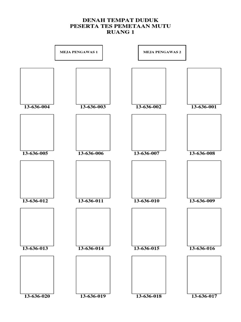 Denah Tempat Duduk | PDF