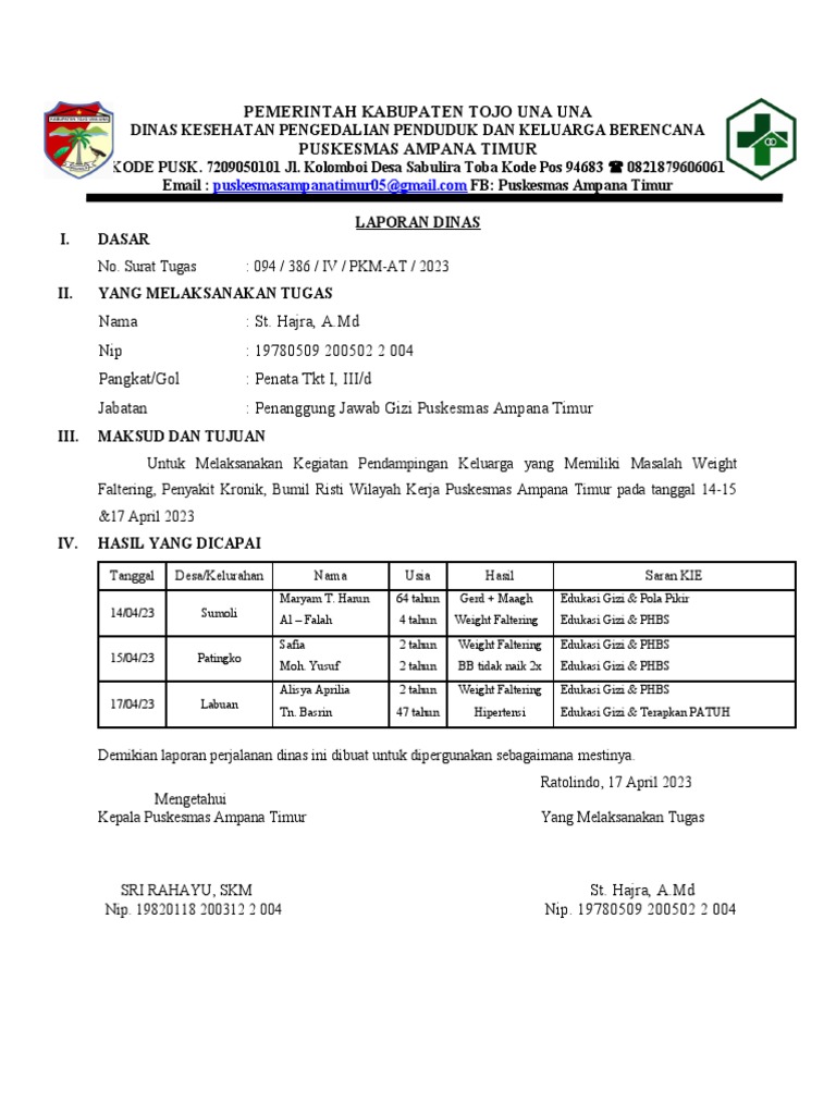 Lap. Pendamping Keluarga | PDF