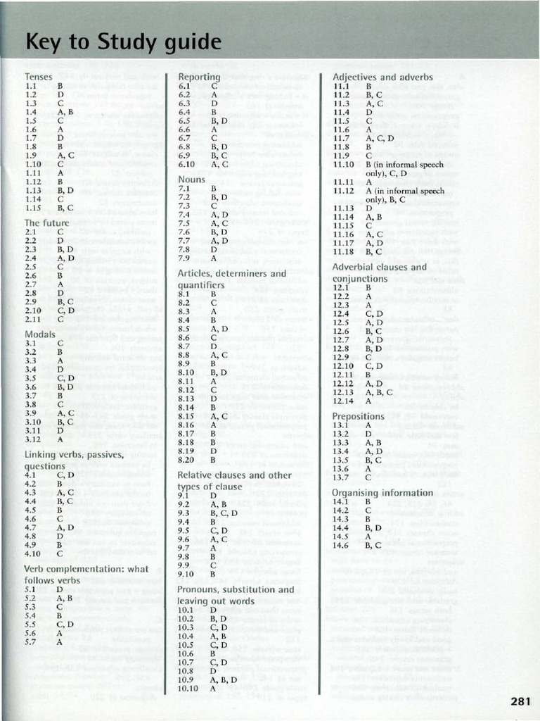 (Advanced Grammar in Use) Answers | PDF