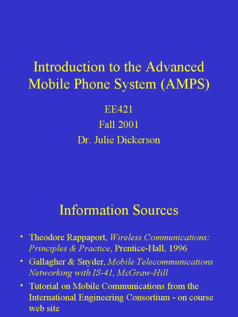 Advanced Mobile Phone System Overview | PDF | Cellular Network | Base ...