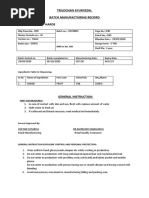 Batch Manufacturing Record SAMPLE | PDF | Tablet (Pharmacy) | Nature
