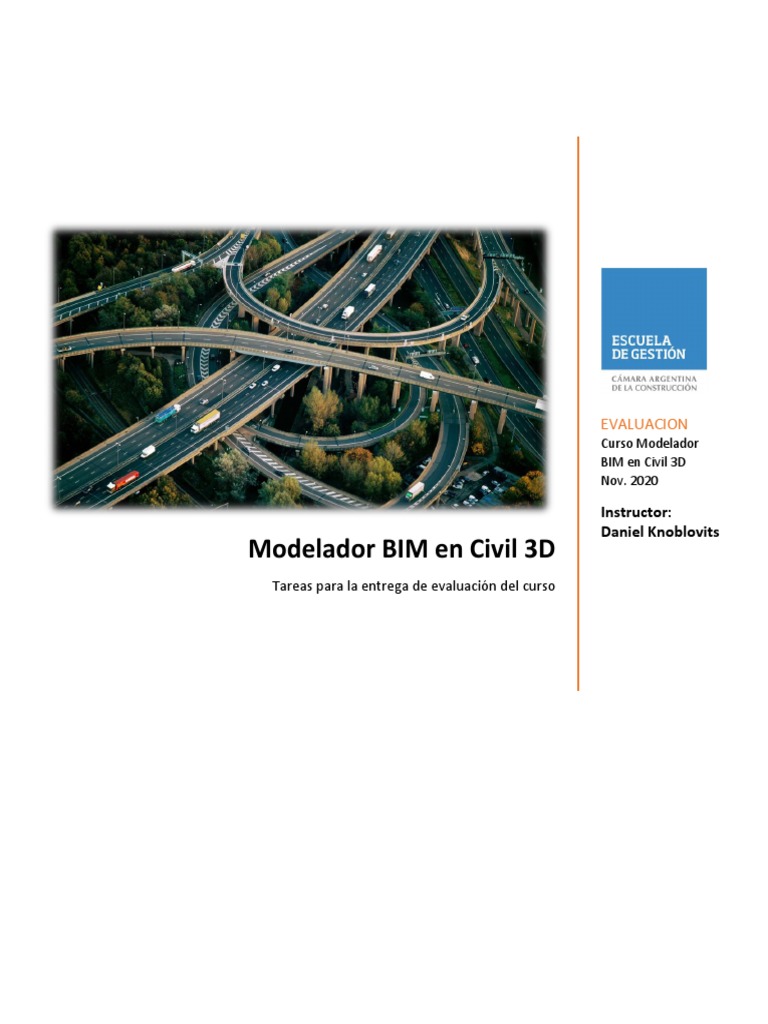 Instrucciones Evaluación Curso Modelador BIM en Civil 3D Nov 2020 | PDF | Cad automático ...