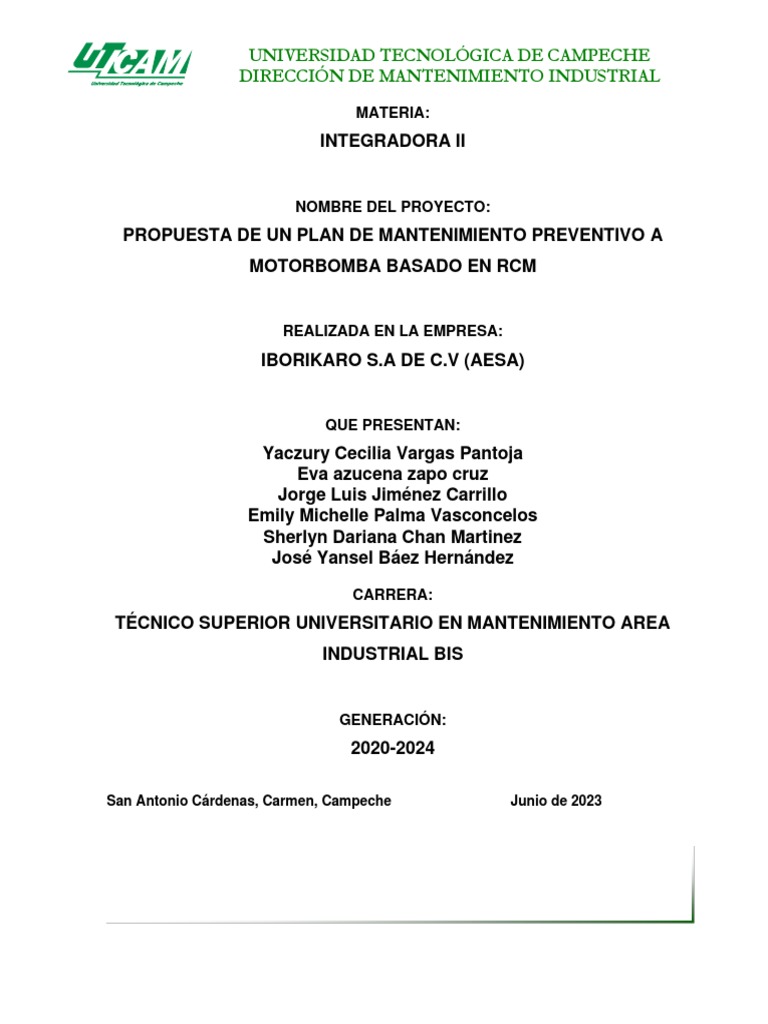 Integradora Proyecto 1 | PDF | Tecnología