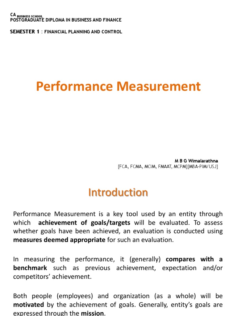 Chapter - 6 Divisional Performance Measurement and Control | PDF