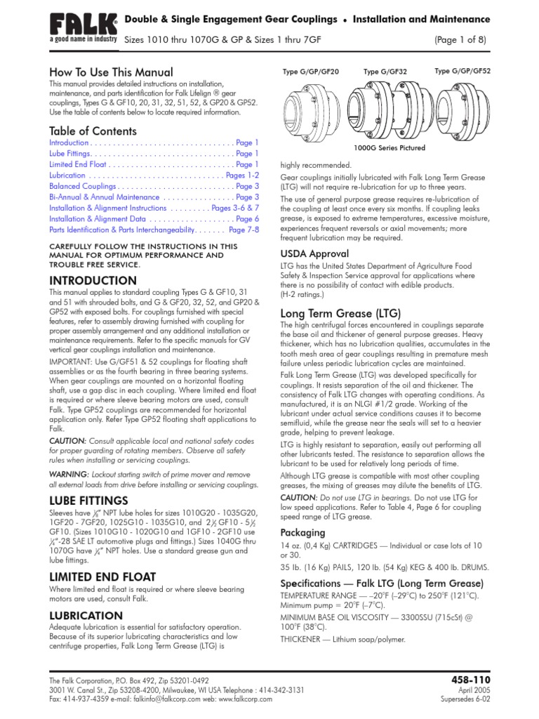 06 - Manual Acoplamientos Falk | PDF