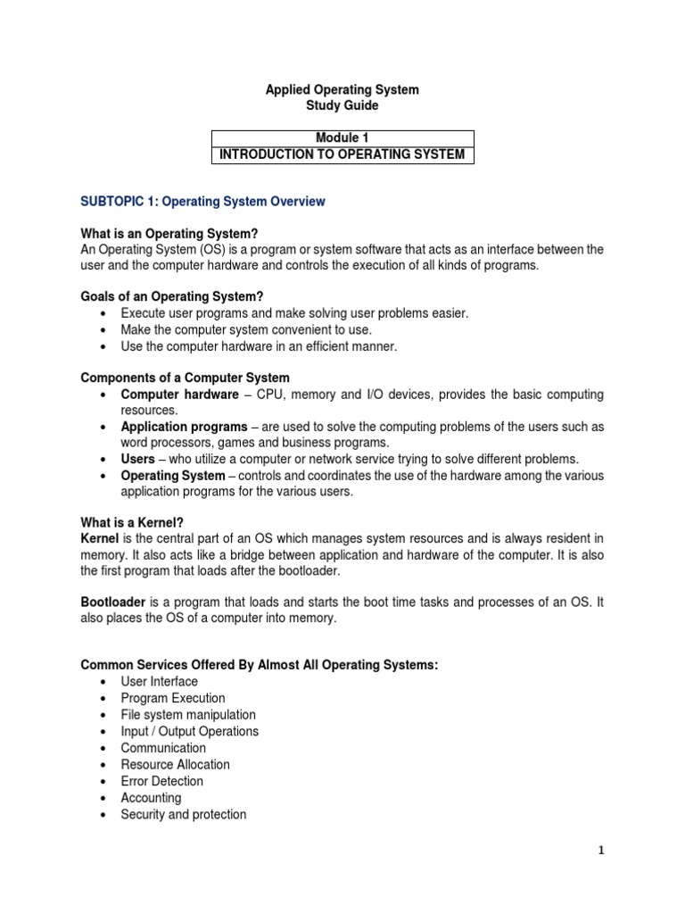 AOS 1-6 Compilation | PDF | Operating System | Process (Computing)