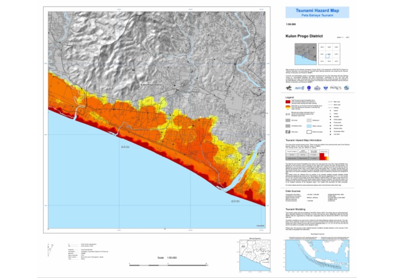 Tsunami Hazard Map Kulon Progo | PDF
