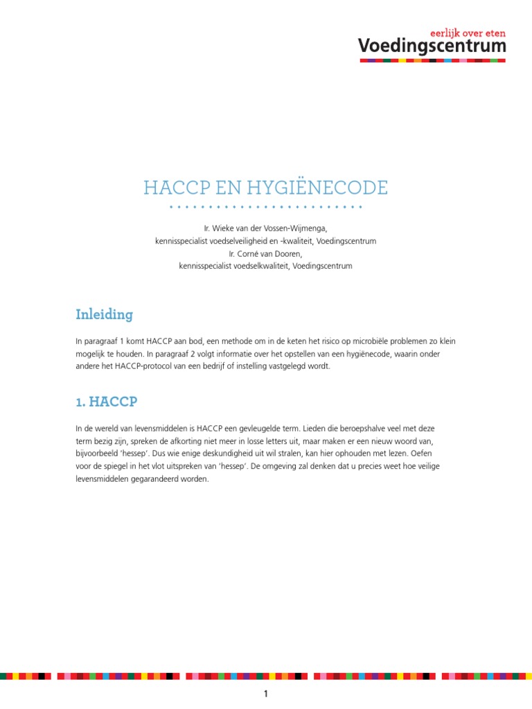 Haccp Hygienecode Hs Reader | PDF