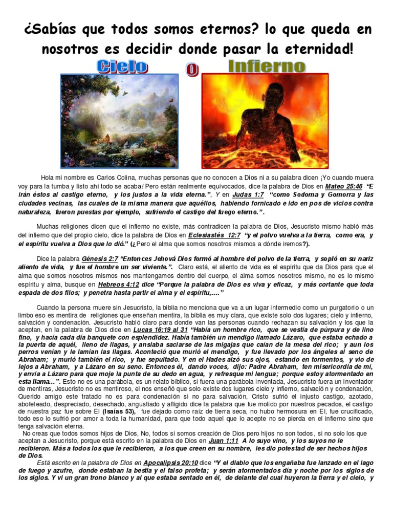 El Infierno: Realidad y Consecuencias | PDF | Infierno | Diablo