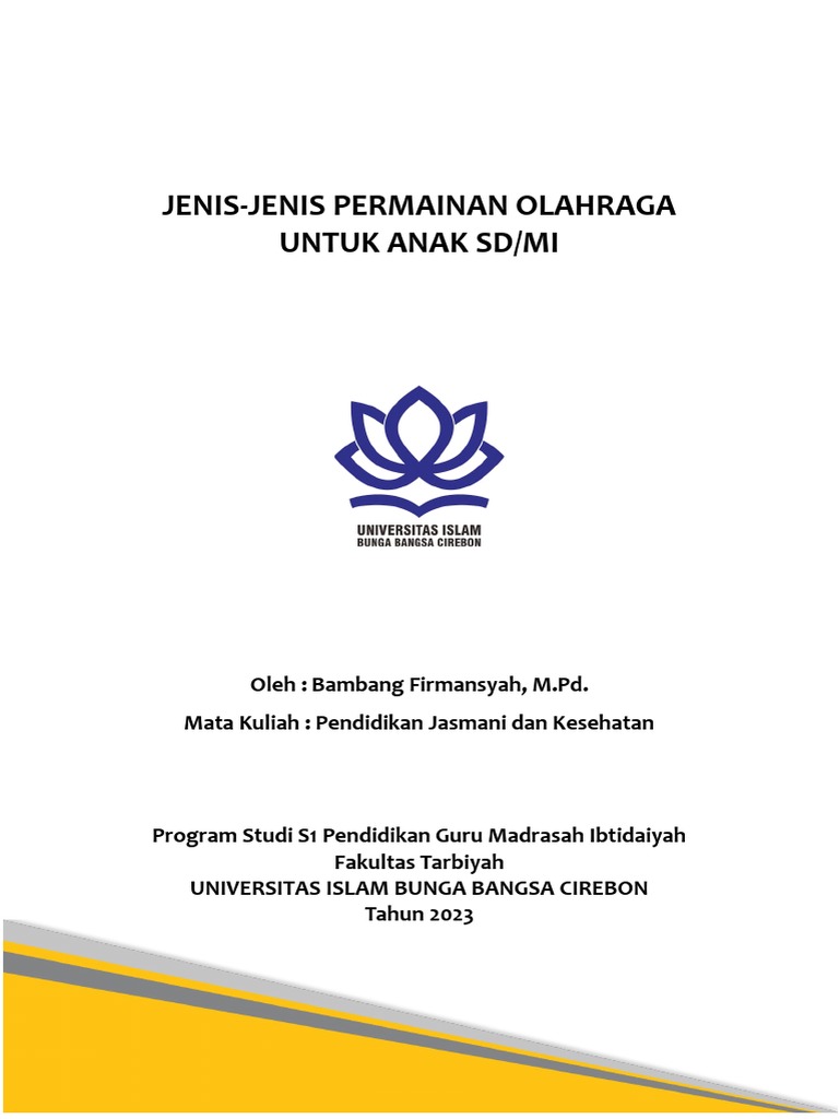 Permainan Olahraga untuk Anak SD | PDF | Seni & Disiplin Bahasa