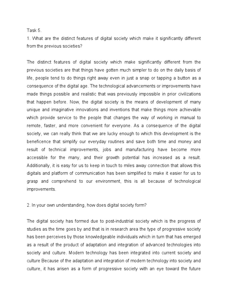 Digital Society | PDF | Career & Growth