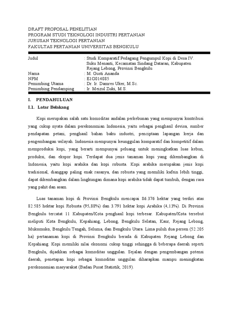 Draft Proposal Penelitian (Baru) | PDF