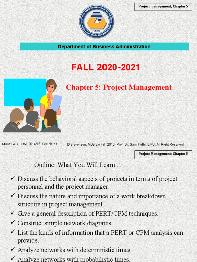 Projectmanagementch5 1921fall | PDF | Systems Science | Applied Mathematics