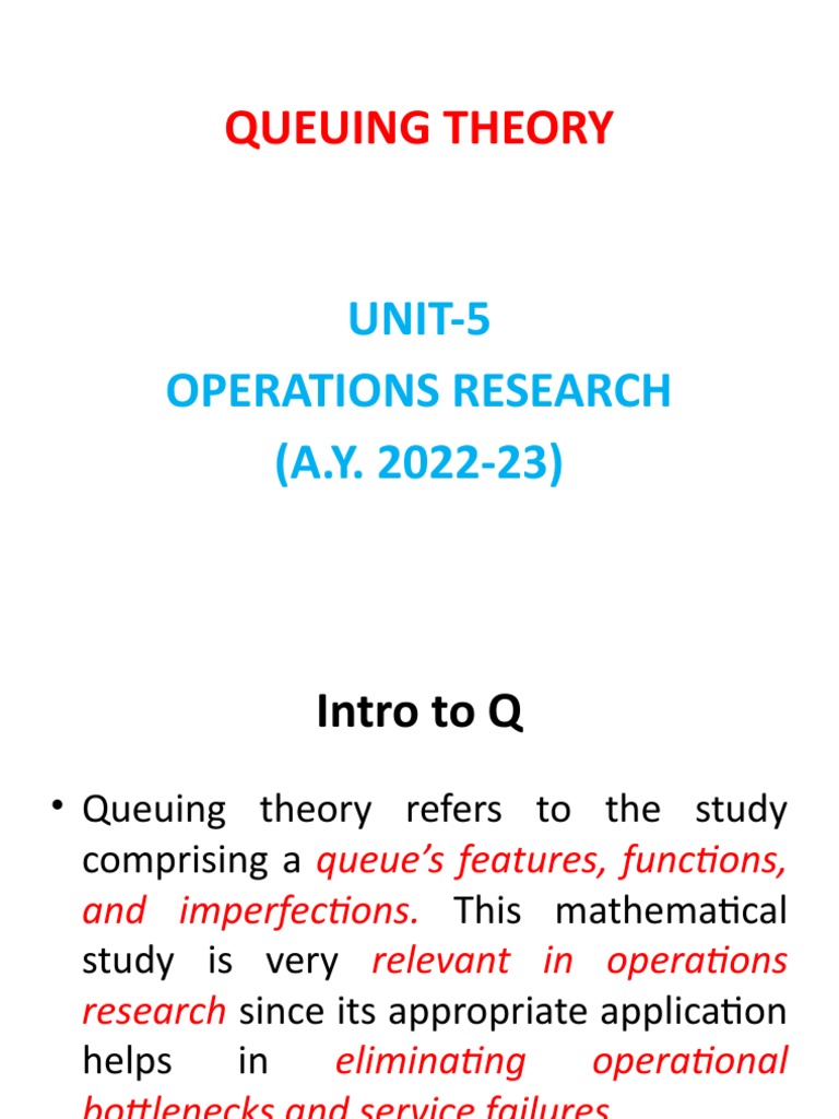 Queuing Theory | PDF Queuing Theory | PDF