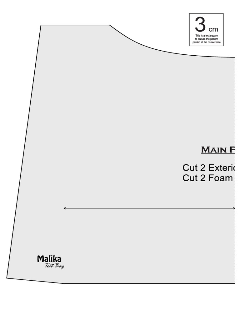 Malika Tote Bag -Pattern | PDF