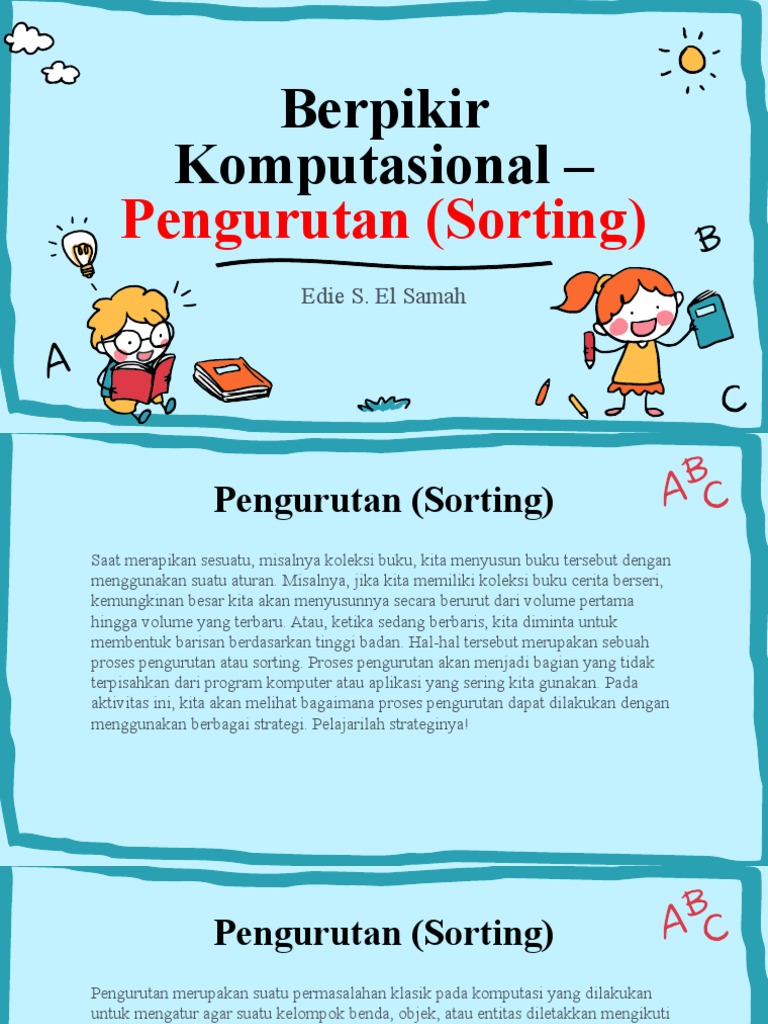 Bepikir Komputasional - Pengurutan (Sorting) | PDF
