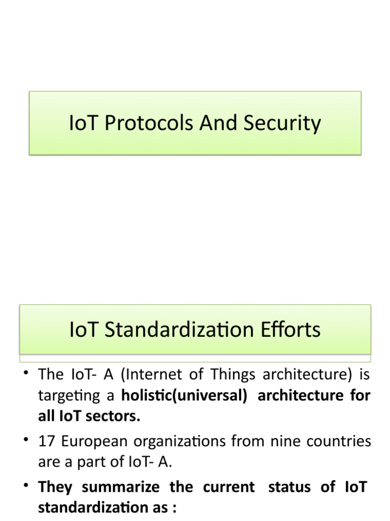 Unit 3 Iot Protocols and Security 1 | PDF