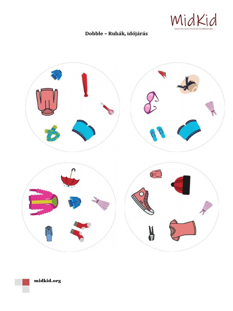 Ruhák-időjárás-dobble | PDF