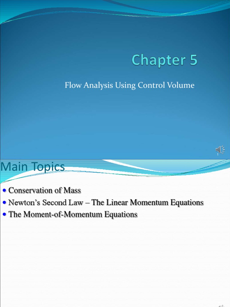 Topic 3 Flow Analysis Using Control Volume V | PDF
