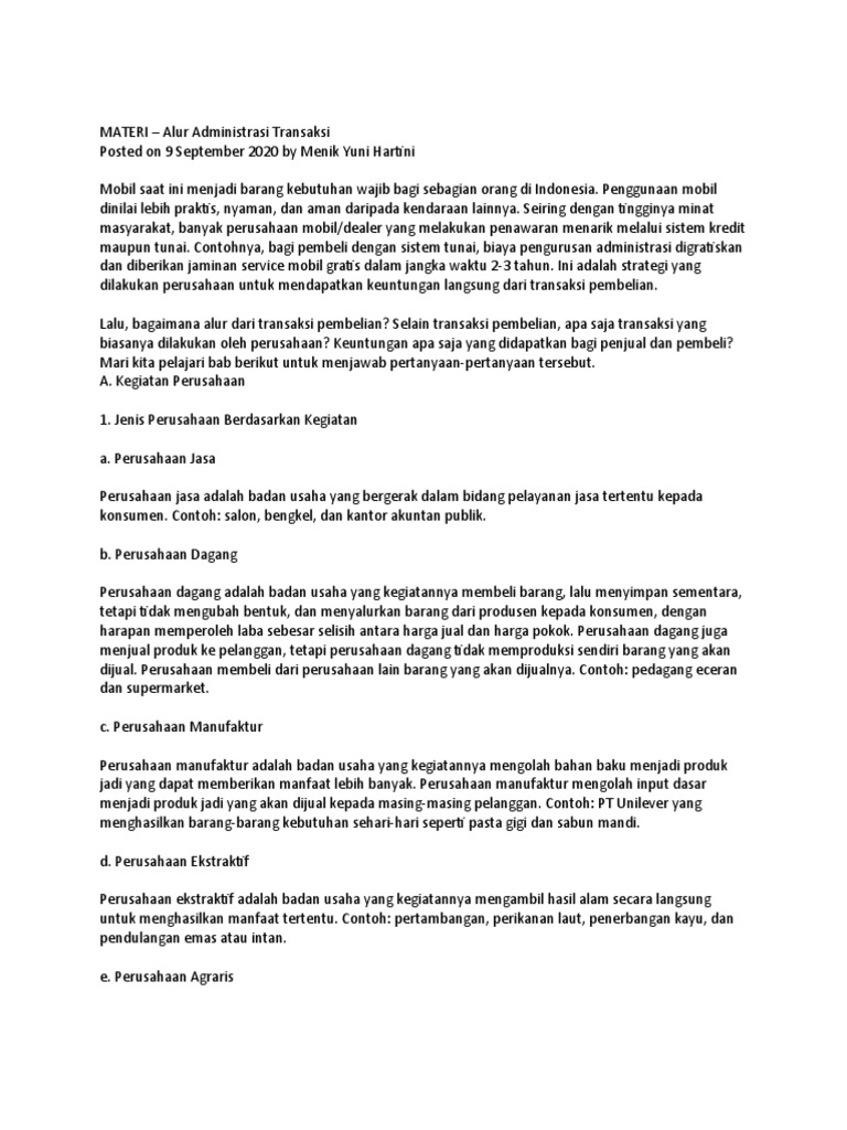 Materi Administrasi Transaksi Pdf