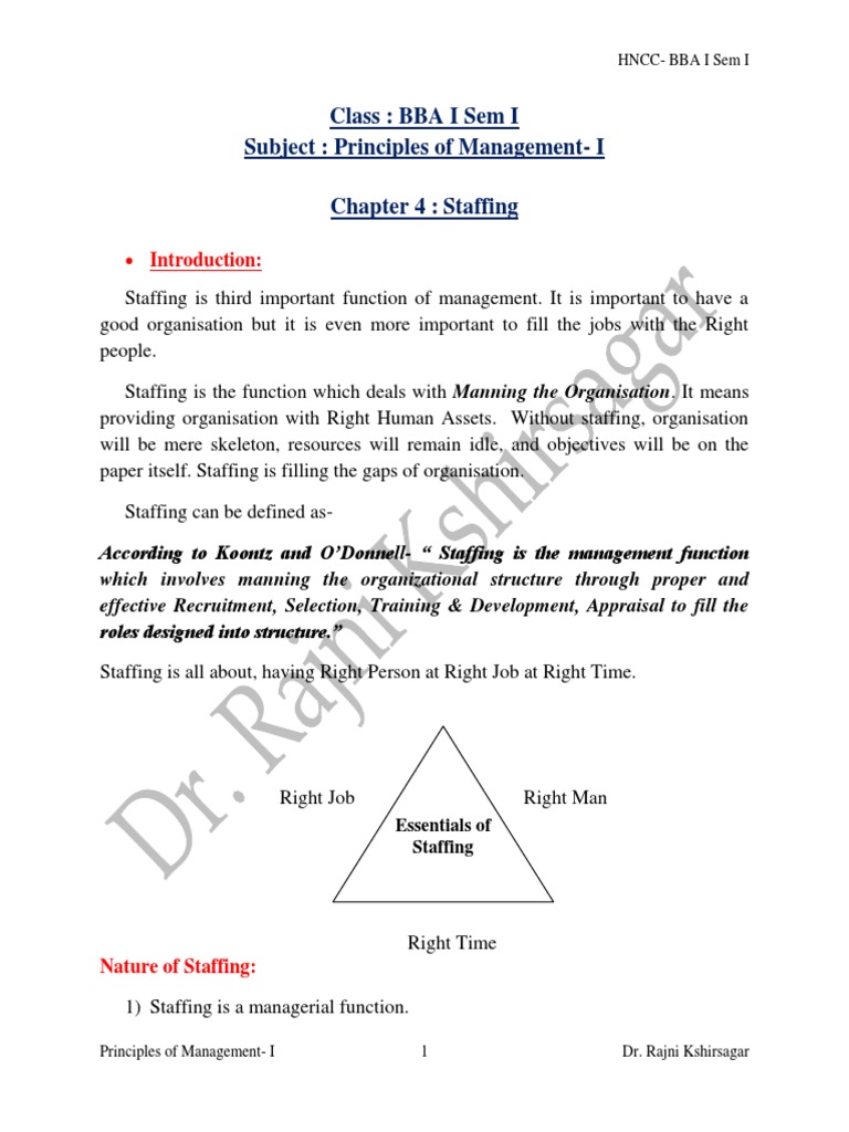 Chapter 4 - Staffing | PDF | Performance Appraisal | Human Resources