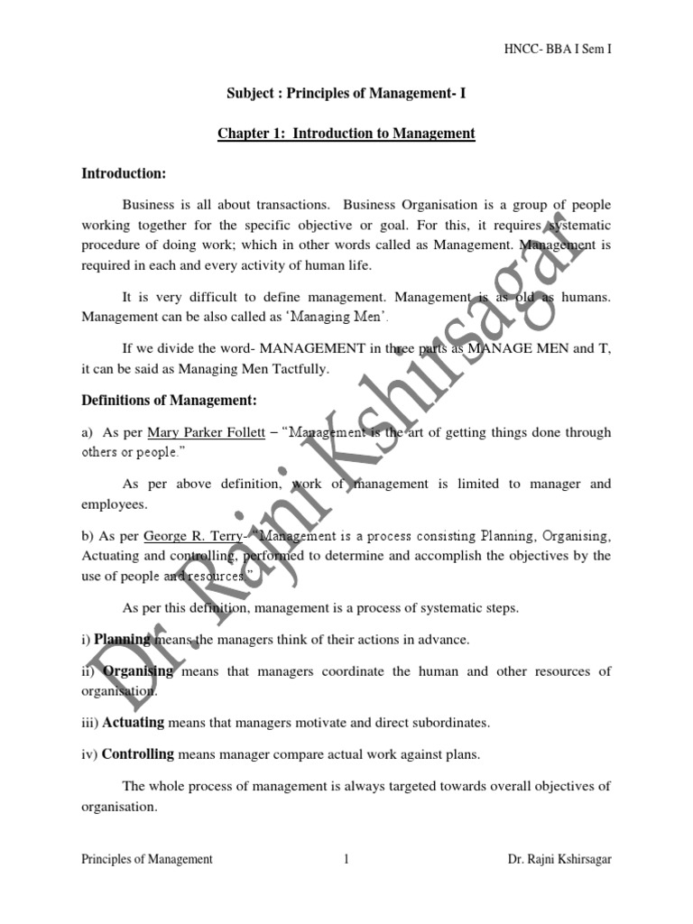 Chapter 1 - Intro To Management-Merged | PDF Chapter 1 - Intro To Management-Merged | PDF