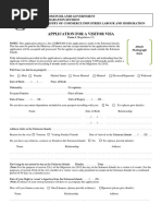 Malawi Visa Application Form | PDF | International Law | Human Migration