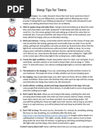 Sleep Hygiene Teen Handout | PDF | Sleep | Adolescence