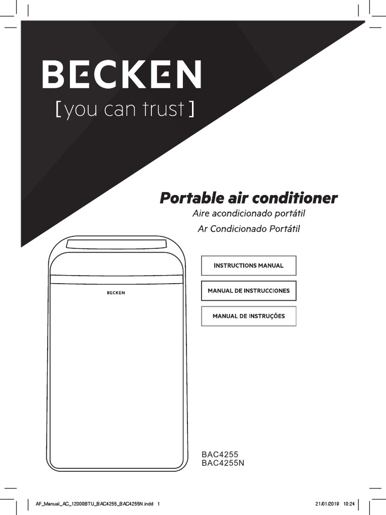 Becken BAC4255 Air Conditioner | PDF | Leak | Ac Power Plugs And Sockets Becken BAC4255 Air Conditioner | PDF | Leak | Ac Power Plugs And Sockets