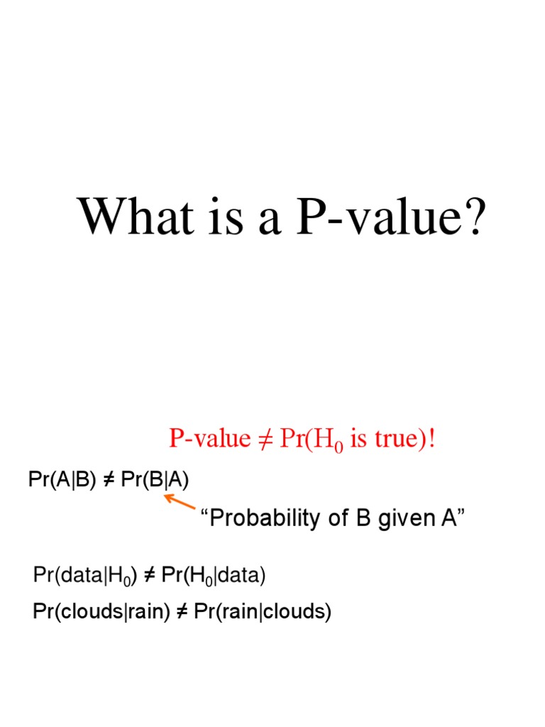 P Value | PDF | Type I And Type Ii Errors | P Value