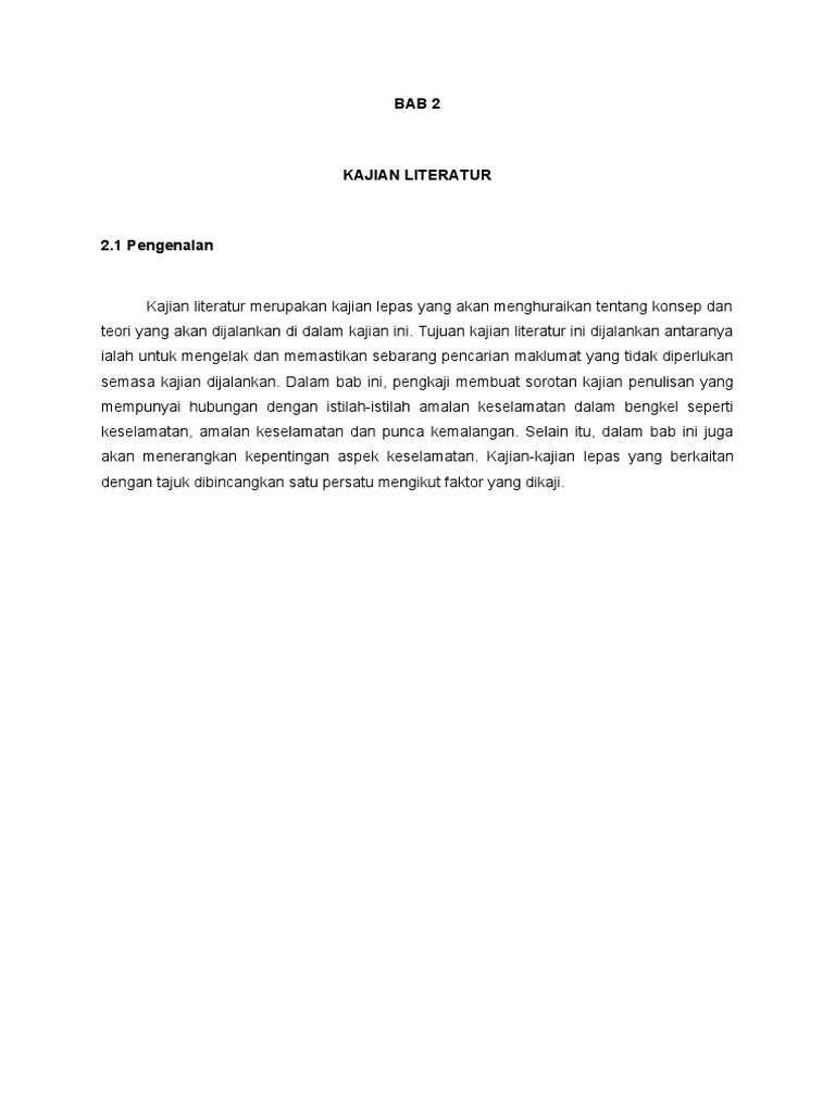 Bab 2 Pta Kajian | PDF
