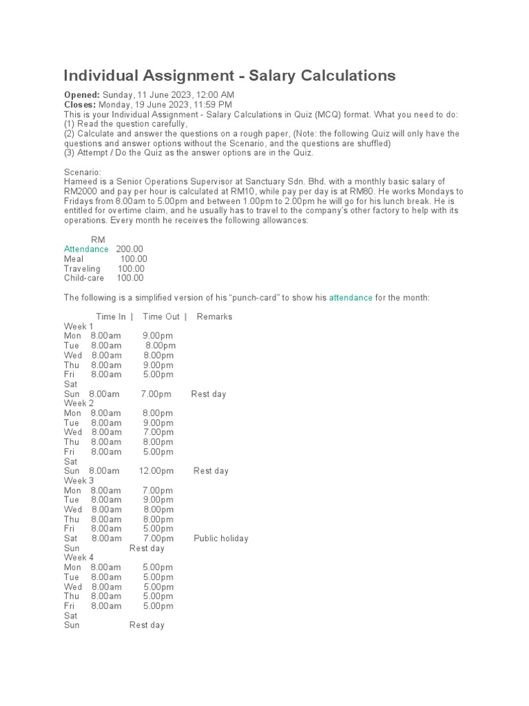 Individual Assignment-Compensation Management | PDF