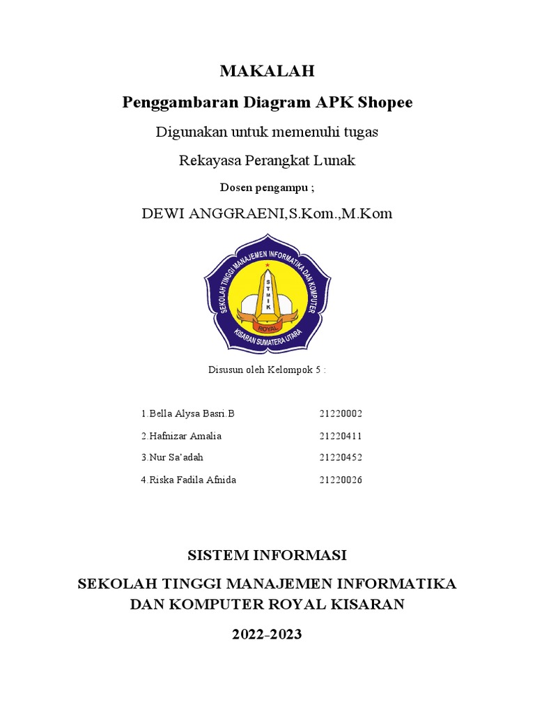 Makalah Kelompok RPL (Shopee) 4L | PDF