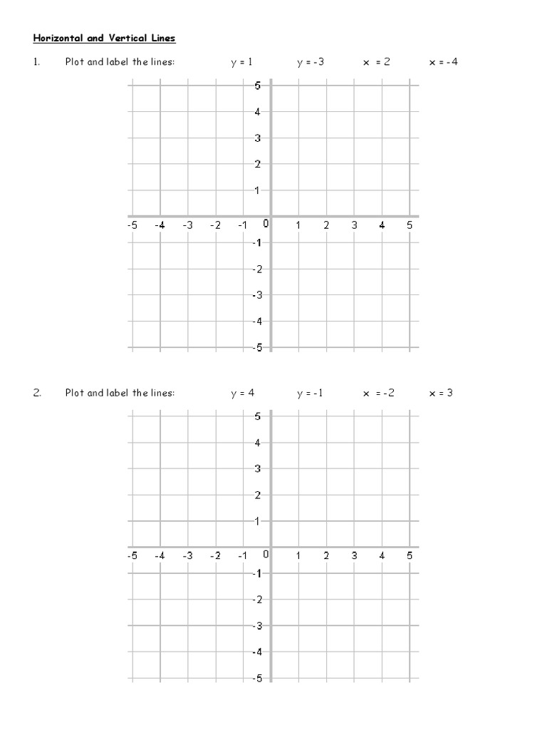 Lesson 2 Horizontal and Vertical Lines | PDF