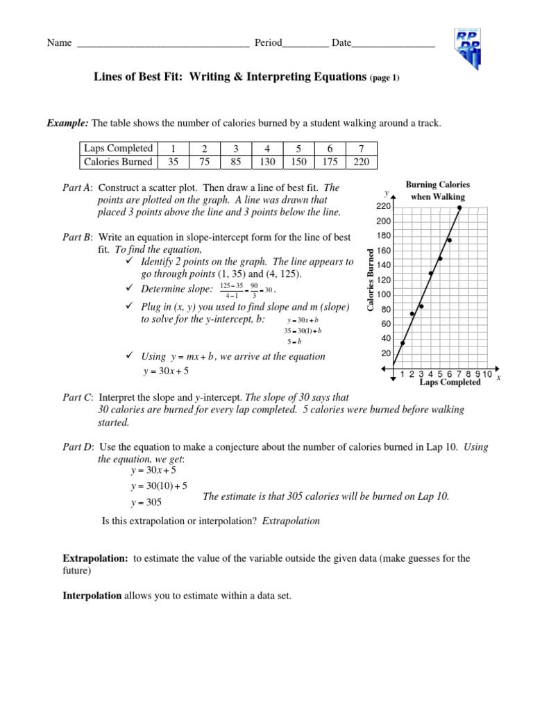 Lines of Best Fit Assignment 1 (1) | PDF