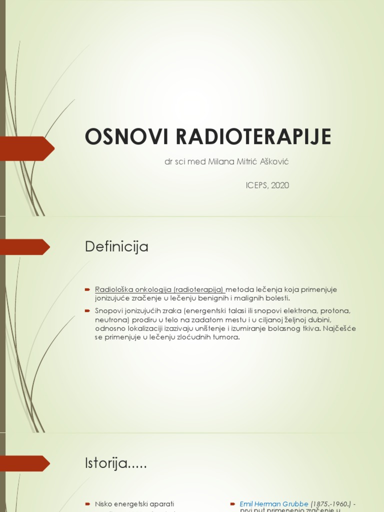 Osnovno o Radioterapiji | PDF