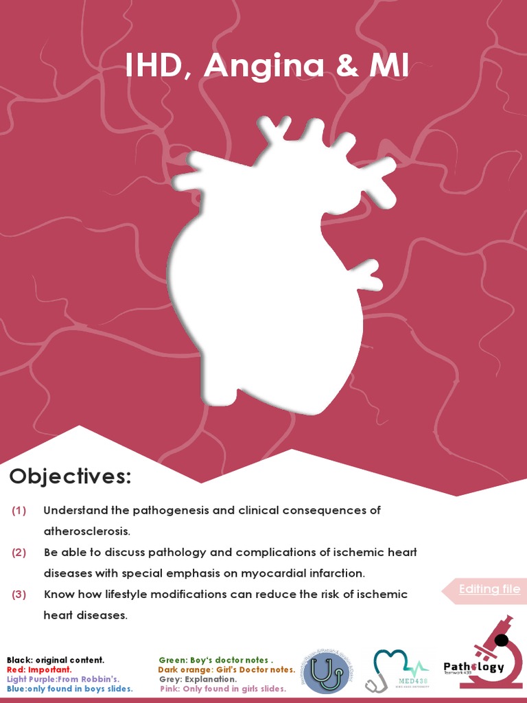 King Saud Uni - IHD, Angina & MI | PDF