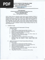 Pengumuman Rekrutmen BLUD 2025 | PDF