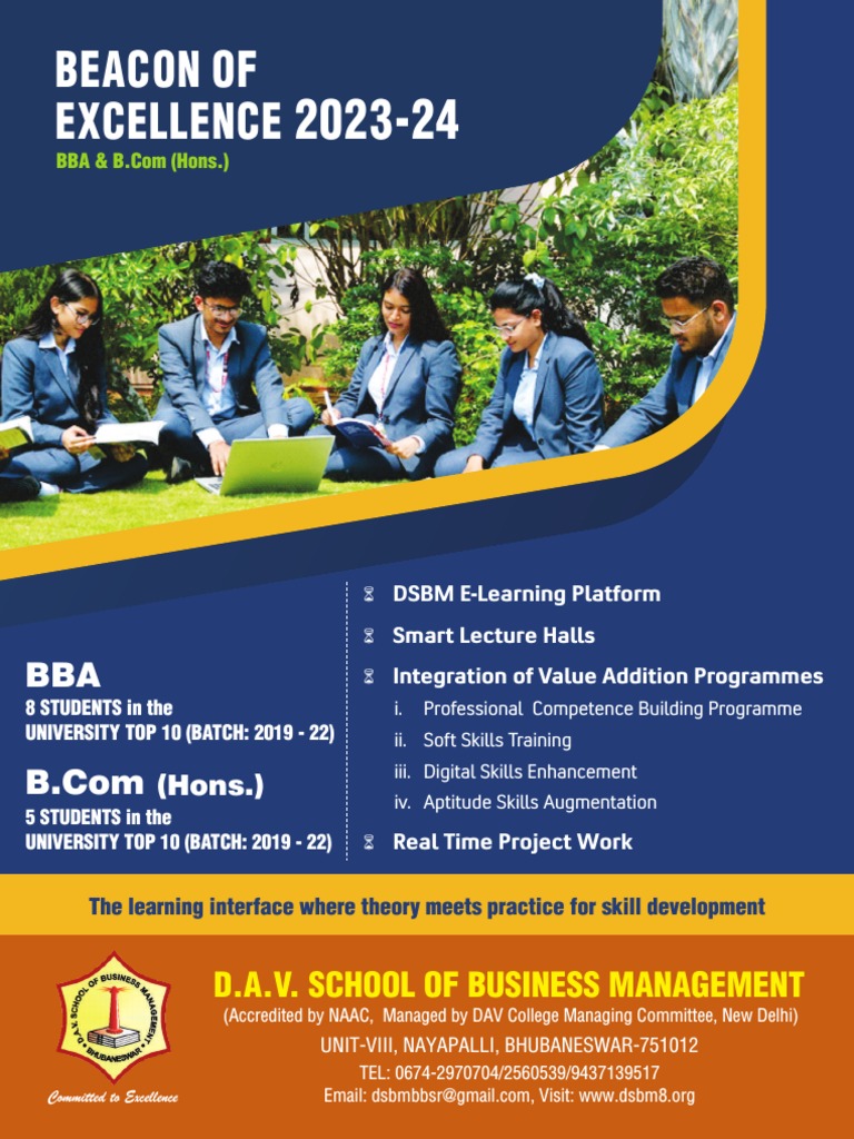 DSBM Prospectus 2023 2024 | PDF | Accounting | Creativity