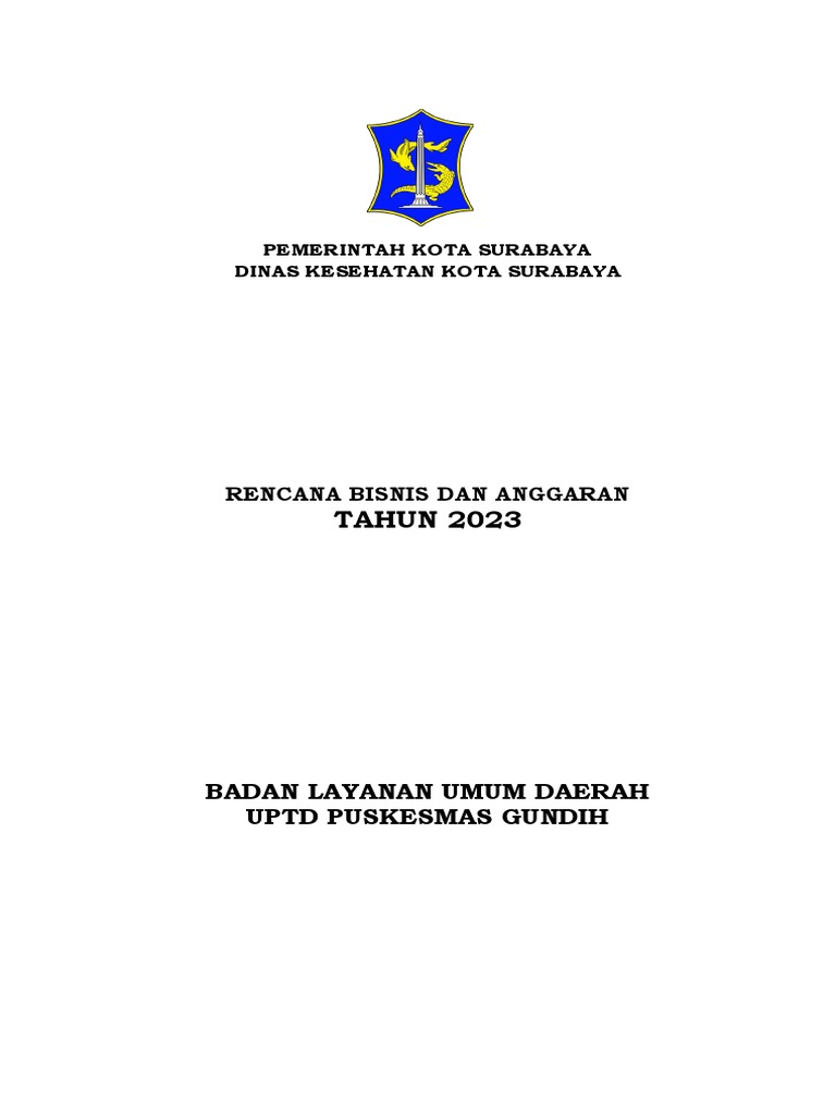 Narasi RBA BLUD PKM Gundih | PDF | Bisnis