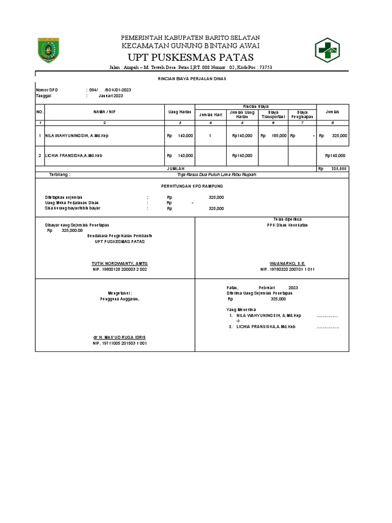 SPPD Rampung | PDF